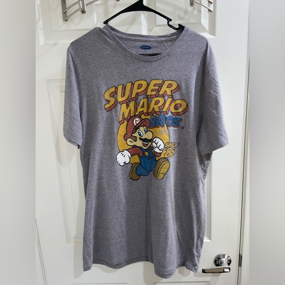 Old Navy | Shirts | Super Mario Bros Since 89 Old Navy Gray Shirt Xlt ...